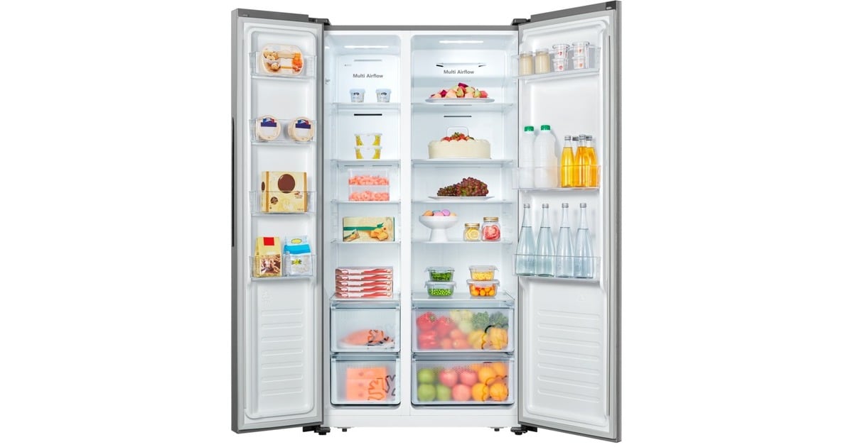 Hisense RS677N4ACC, Side-by-Side edelstahl