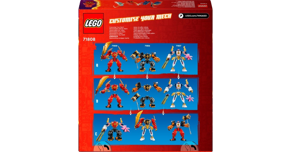 LEGO 71808 Ninjago Kais Feuermech, Konstruktionsspielzeug