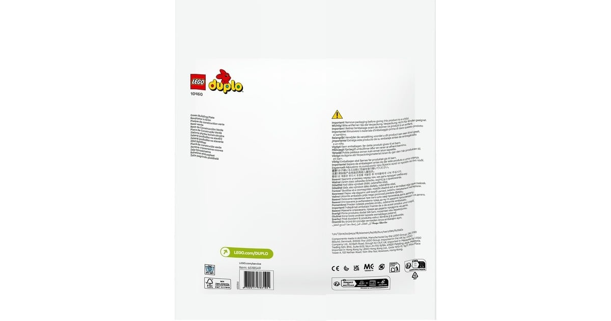 LEGO 10460 DUPLO Bauplatte in Grün, Konstruktionsspielzeug