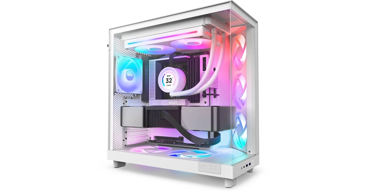NZXT F280 RGB CORE, Gehäuselüfter weiß, 280 mm Outlet