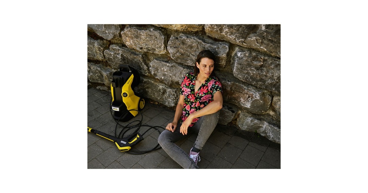 Kärcher Hochdruckreiniger K 5 Premium Smart Control gelb/schwarz, Bluetooth, mit Schlauchtrommel ...