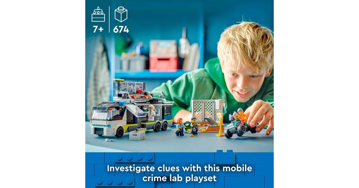 LEGO 60418 City Polizeitruck mit Labor, Konstruktionsspielzeug