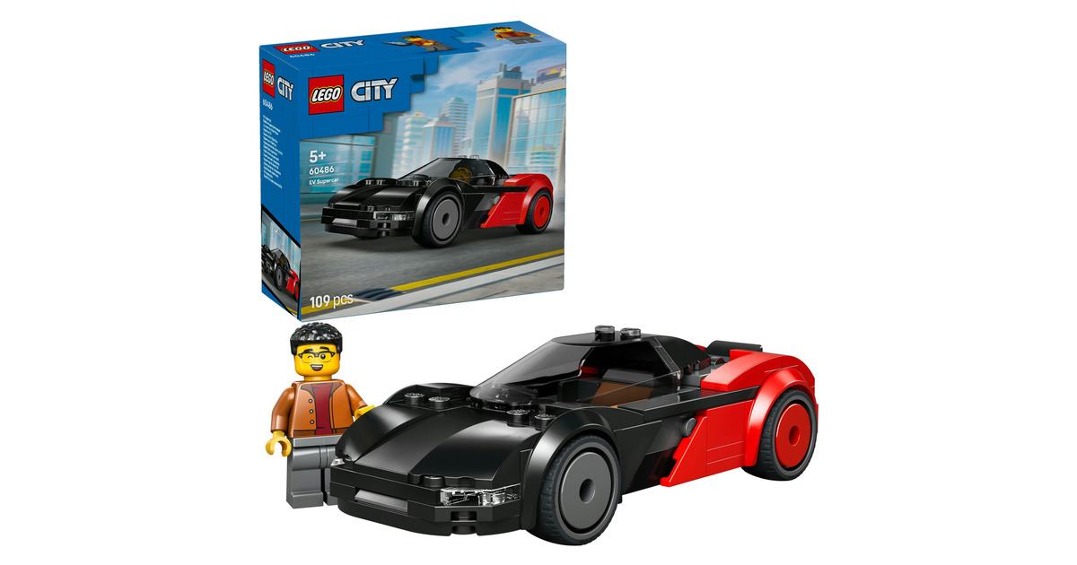 LEGO 60486 City Elektro-Supersportwagen, Konstruktionsspielzeug