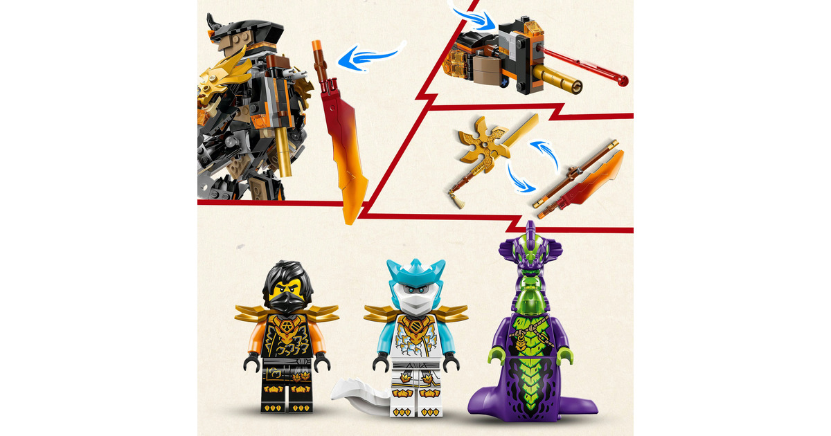 LEGO 71854 Ninjago Coles Action-Mech und Drachen-Zane ...