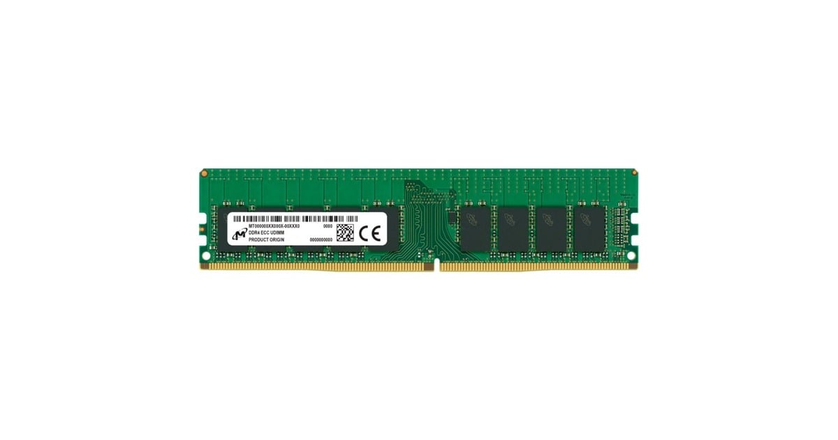 Micron DIMM 32 GB DDR4-3200 , Arbeitsspeicher grün, MTA18ASF4G72AZ-3G2R