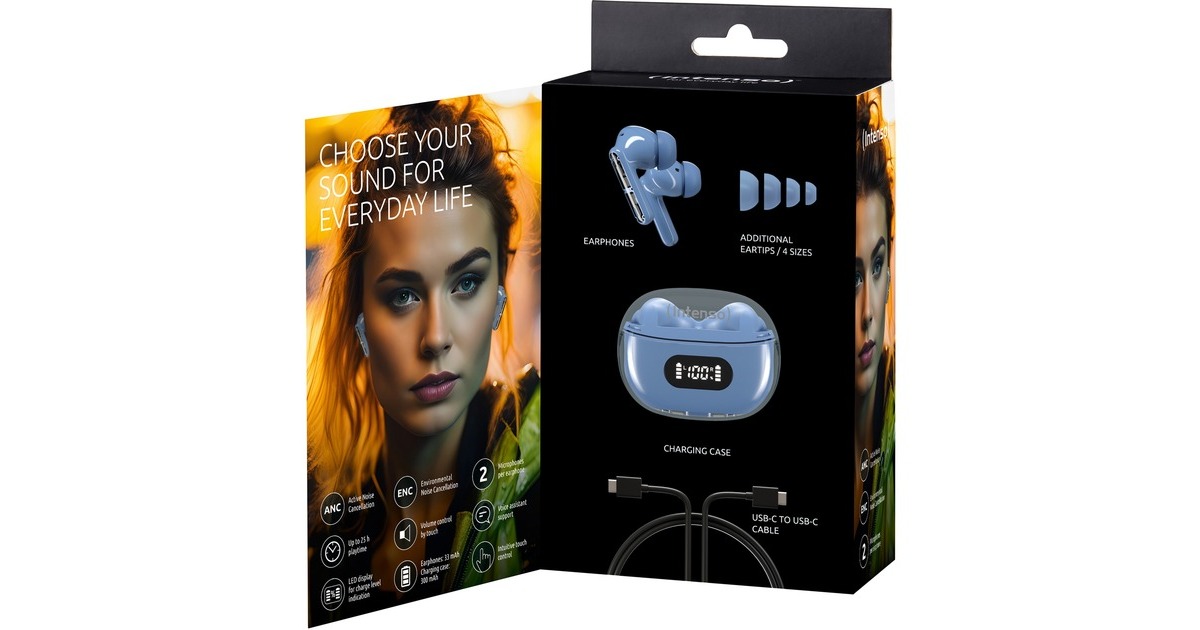 Intenso Buds Plus T310AE, Headset blau