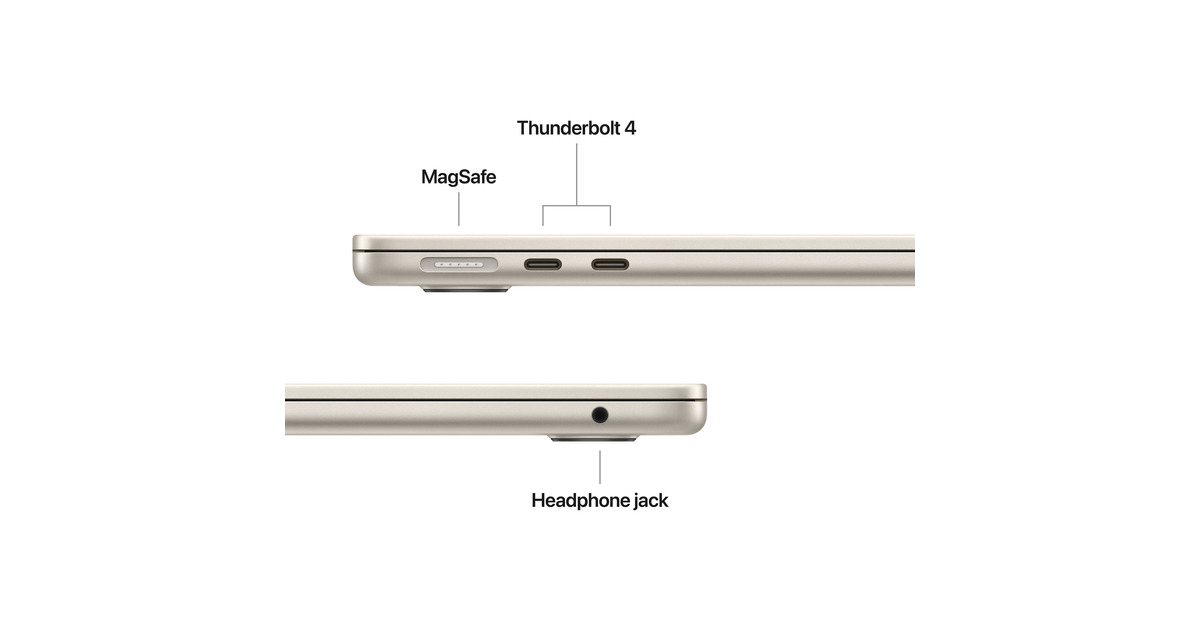 Apple MacBook Air 34,5 cm (13,6") 2025 CTO, Notebook champagner, 24 GB ...