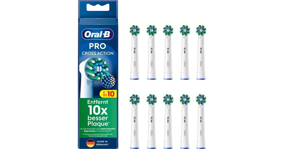 Oral-B Oral-B Pro Cross Action Aufsteckbürsten 10er-Pack weiß