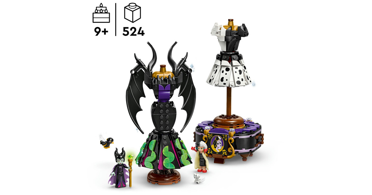 LEGO 43262 Disney Classic Die Kleider von Malefiz & Cruella de Vil ...