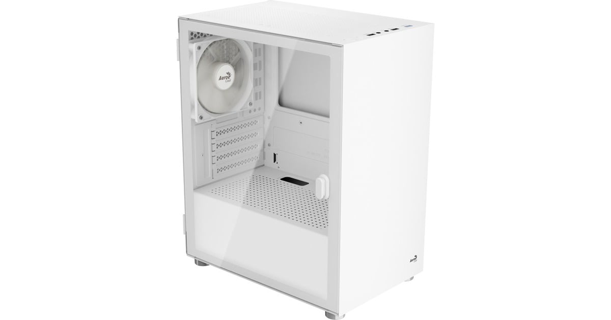 Aerocool CS-111-G-WT-v1, Tower-Gehäuse weiß, Tempered Glass