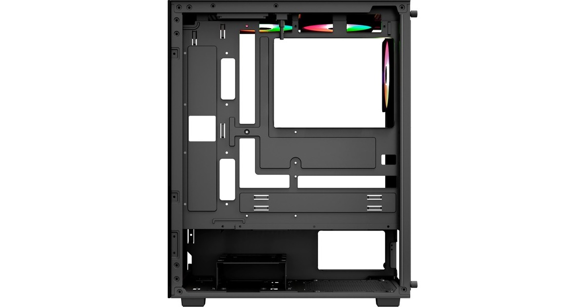 Aerocool Pivot-G-BK-v3, Tower-Gehäuse schwarz, Tempered Glass x 2