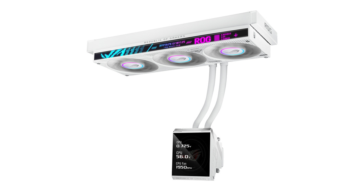 ASUS ROG Strix SLC IV 360 ARGB LCD, Wasserkühlung weiß, White Edition