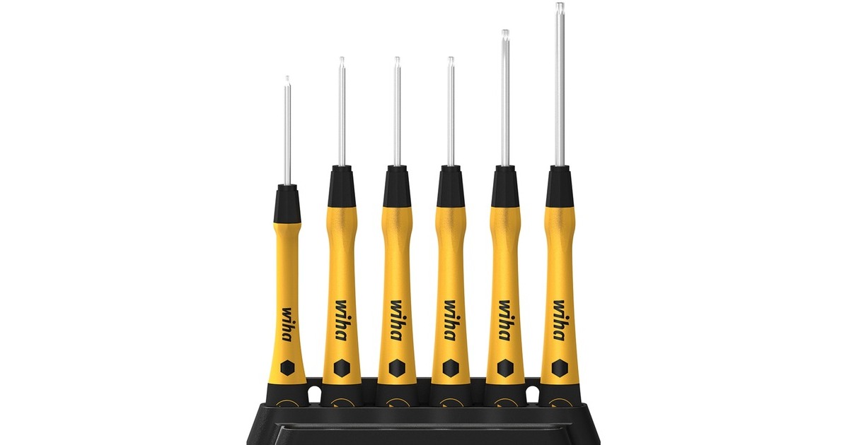 Wiha Feinschraubendreher-Set PicoFinish ESD gelb/schwarz, 6-teilig ...