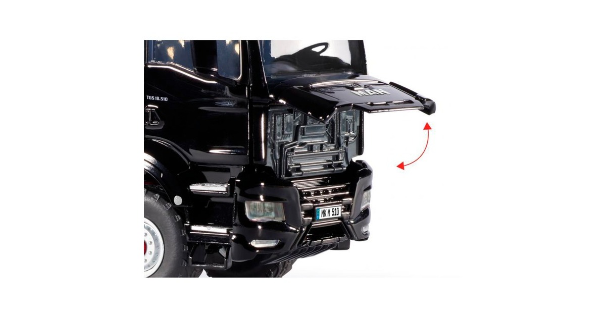 Wiking MAN TGS 18.510 4x4 BL 2-Achs-Zugmaschine, Modellfahrzeug schwarz