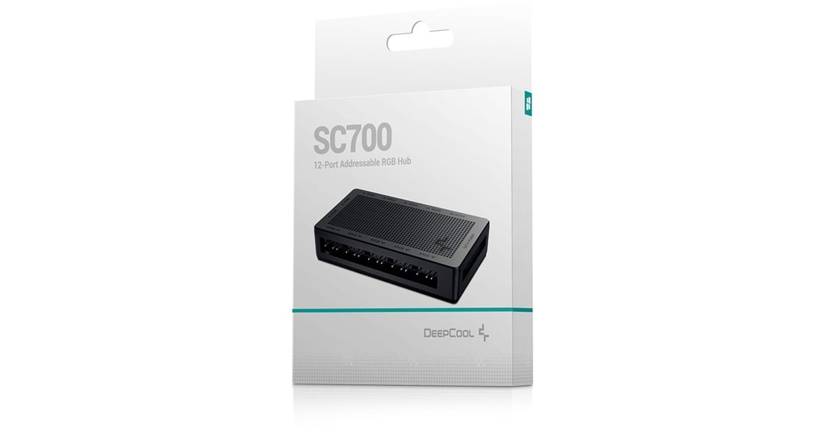 DeepCool SC700, Lüftersteuerung schwarz, 12-Port ARGB hub