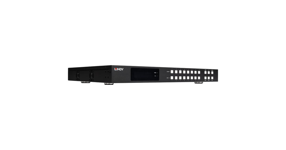 Lindy 8x8 HDMI 4K60 Seamless Multi-View Matrix, HDMI Splitter schwarz