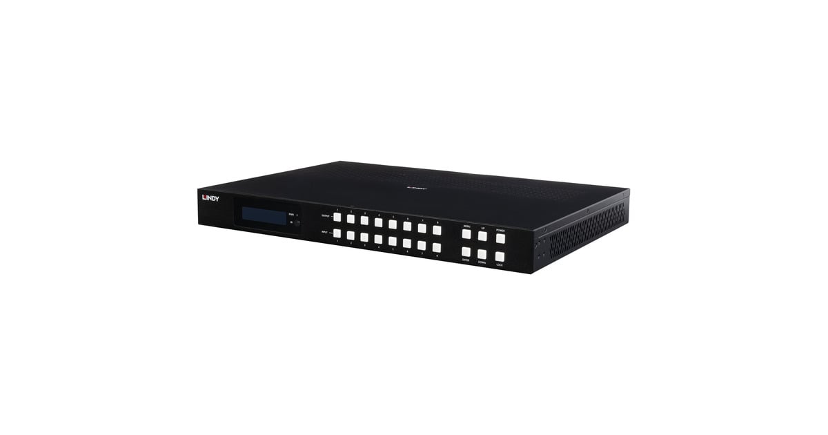 Lindy 8x8 HDMI 4K60 Seamless Multi-View Matrix, HDMI Splitter schwarz