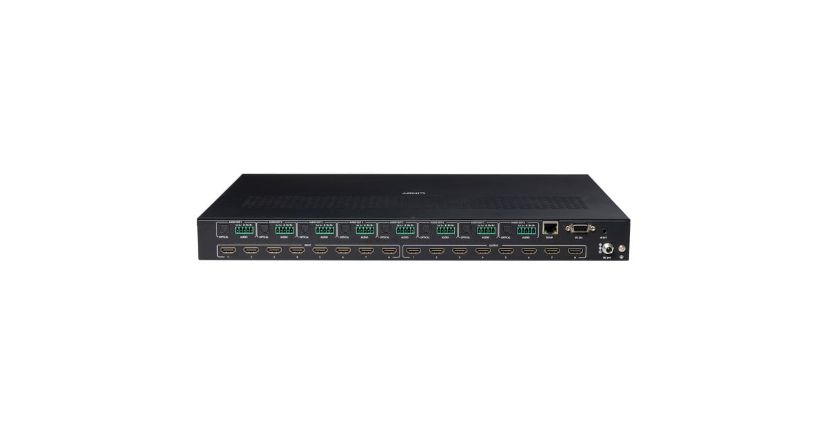 Lindy 8x8 HDMI 4K60 Seamless Multi-View Matrix, HDMI Splitter schwarz