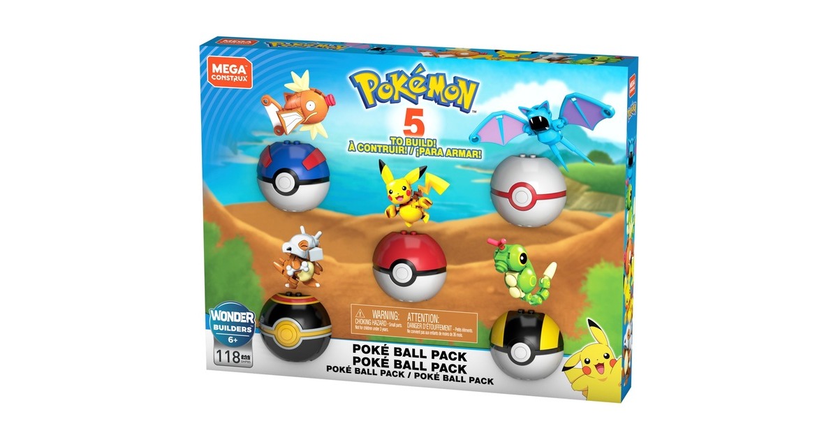 Mattel MEGA Pokémon Pokéball Pack, Konstruktionsspielzeug