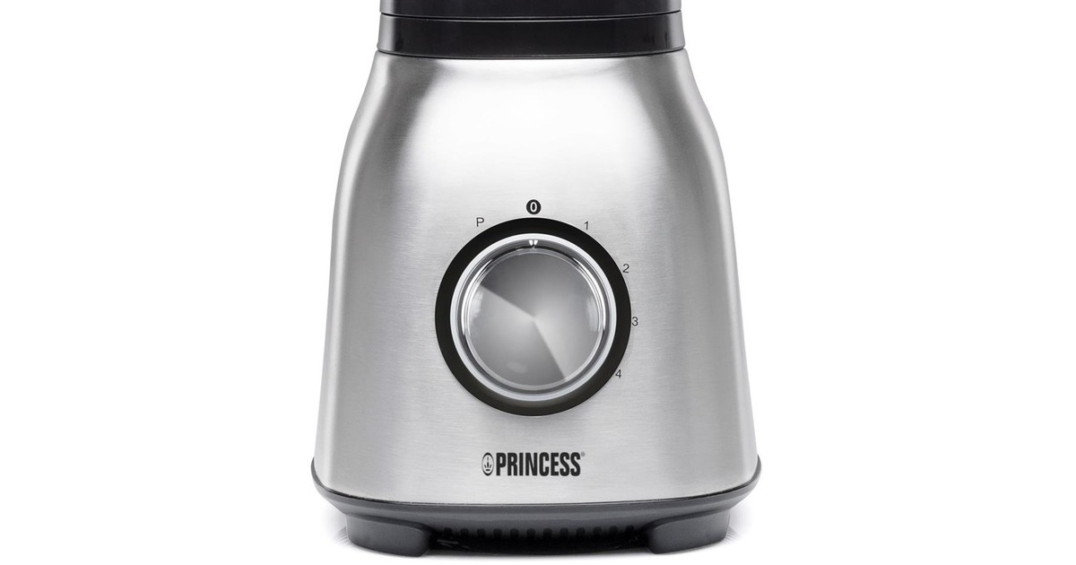 Princess Steel 212091, Standmixer edelstahl (gebürstet)/schwarz