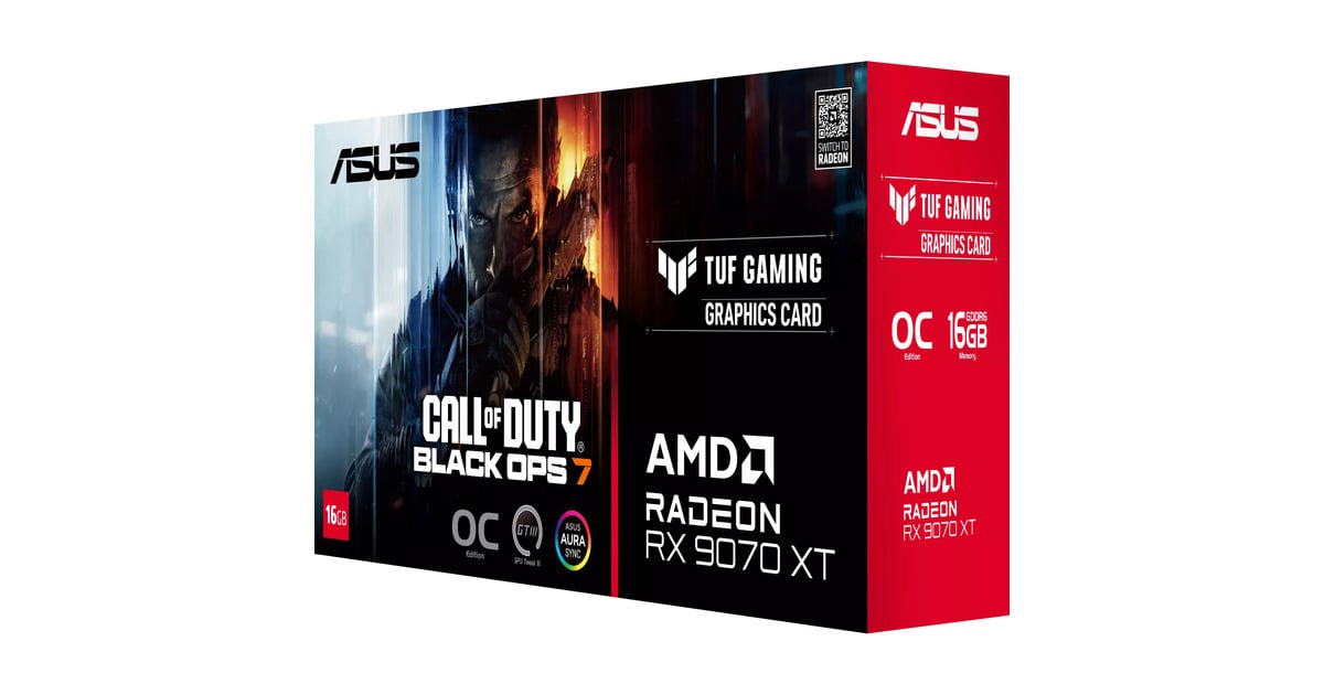ASUS Radeon RX 9070 XT TUF GAMING OC COD Black Ops 7 Edition ...