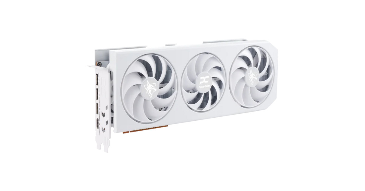 PowerColor Radeon RX 9070 XT Hellhound Spectral White OC, Grafikkarte ...