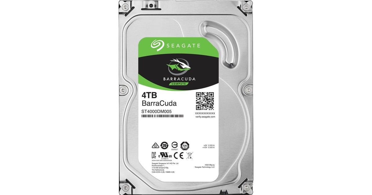 Seagate BarraCuda 4 TB ST4000DM004, Festplatte SATA 6 Gb/s, 3,5"