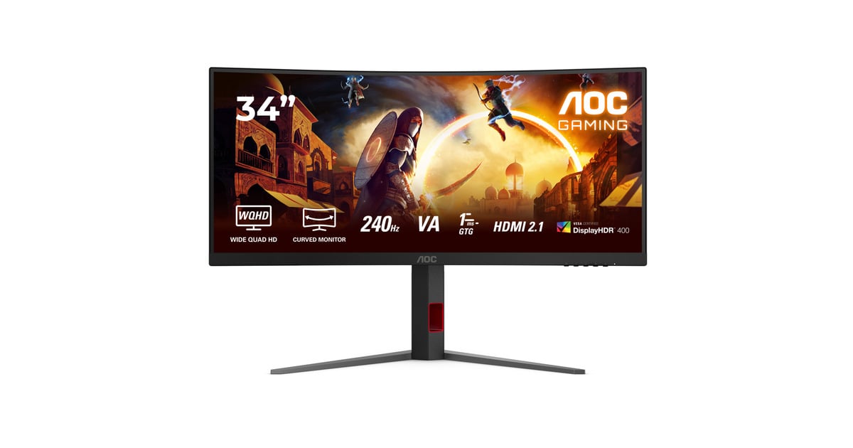 AOC CU34G4Z, Gaming-Monitor 86.4 cm (34 Zoll), schwarz (matt), WQHD ...