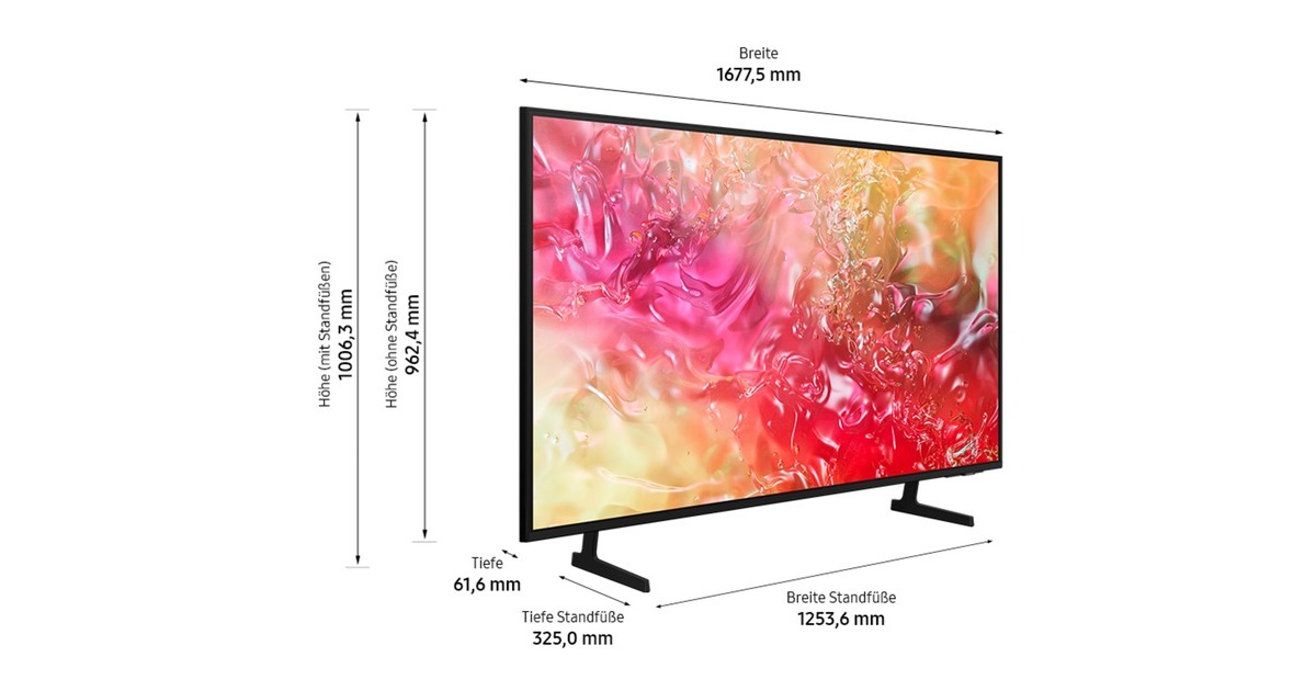 SAMSUNG GU-65DU7199, LED-Fernseher 163 cm (65 Zoll), schwarz, UltraHD ...