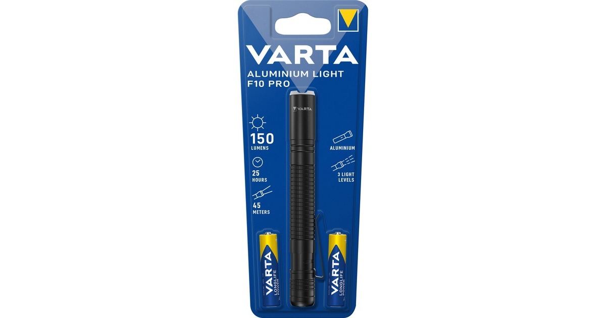 VARTA Aluminium Light F10 Pro, Taschenlampe schwarz