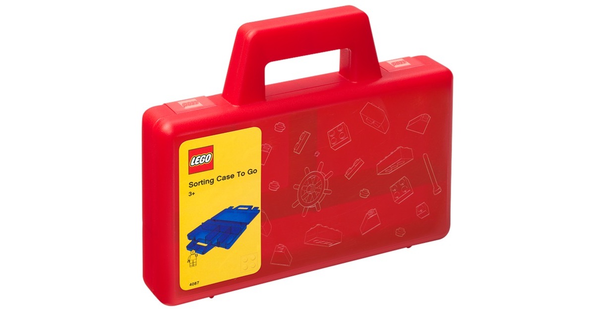Room Copenhagen LEGO Sortierbox to go, Aufbewahrungsbox rot