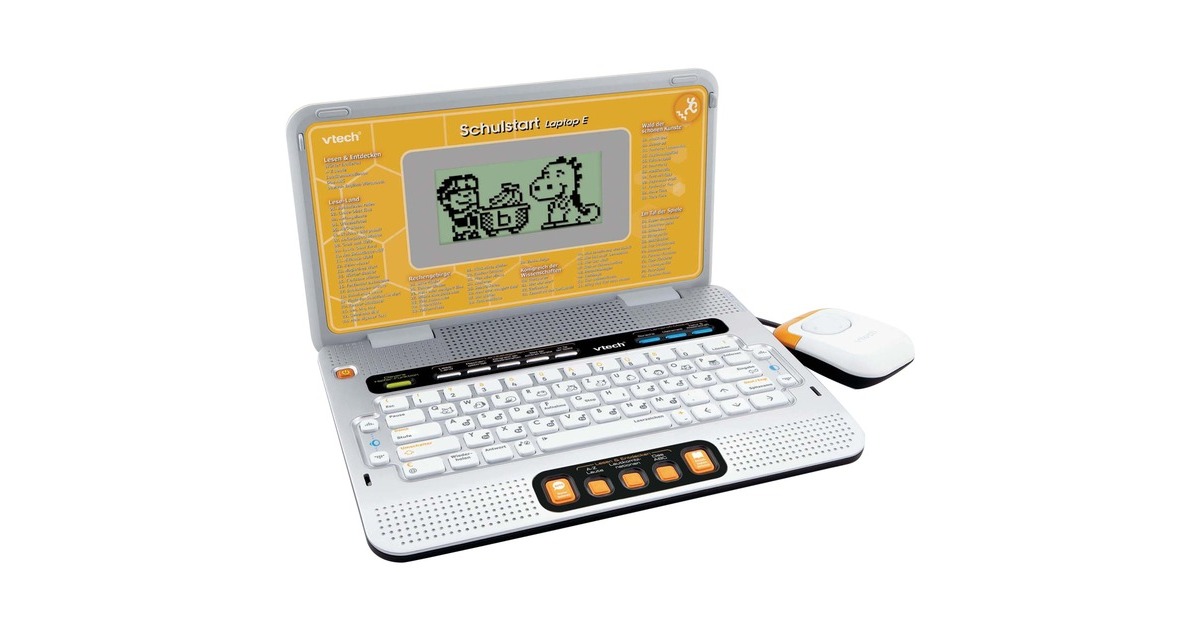VTech Schulstart Laptop E, Lerncomputer gelb/grau Outlet