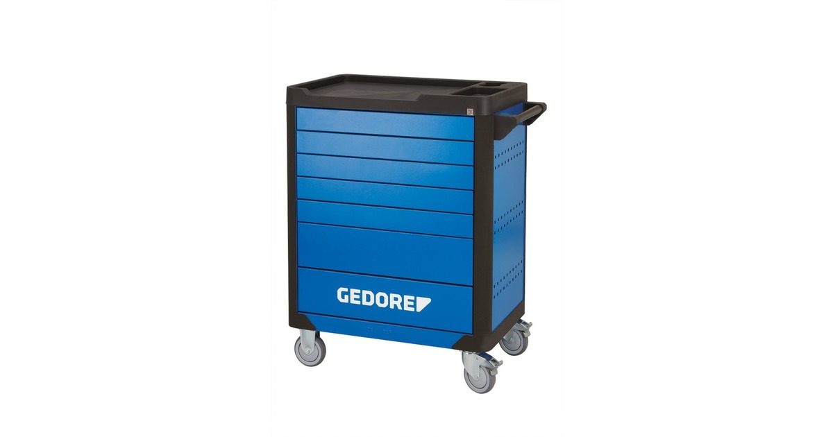 GEDORE Werkzeugwagen Workster highline blau/schwarz, inkl. 147 Werkzeuge