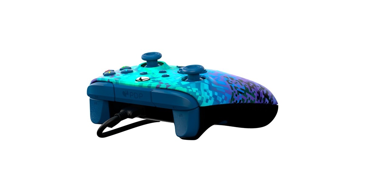PDP Rematch Advanced Wired Controller - Glitch Green, Gamepad grün/lila ...