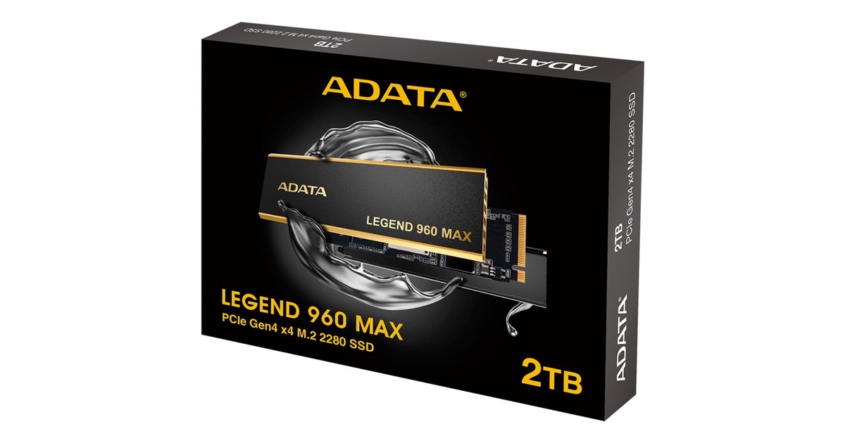 ADATA LEGEND 960 MAX 2 TB, SSD dunkelgrau/gold, PCIe 4.0 x4, NVMe 1.4 ...
