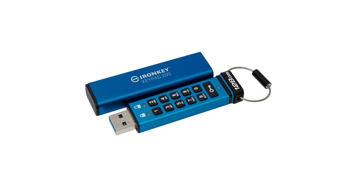 Kingston IronKey Keypad 200 128 GB, USB-Stick USB-A 3.2 Gen 1