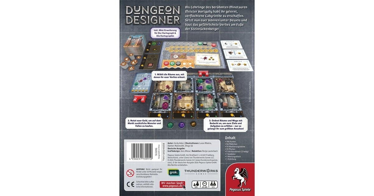 Pegasus Dungeon Designer, Brettspiel