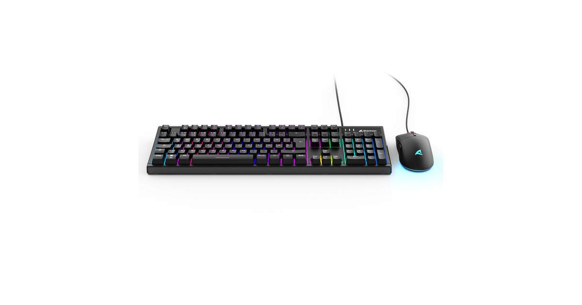 Sharkoon SKILLER SGB15, Desktop-Set schwarz, DE-Layout, Rubberdome