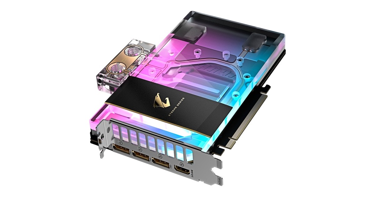 GIGABYTE GeForce RTX 5080 AORUS XTREME WATERFORCE WB 16G, Grafikkarte DLSS 4, 3x DisplayPort, 1x ...