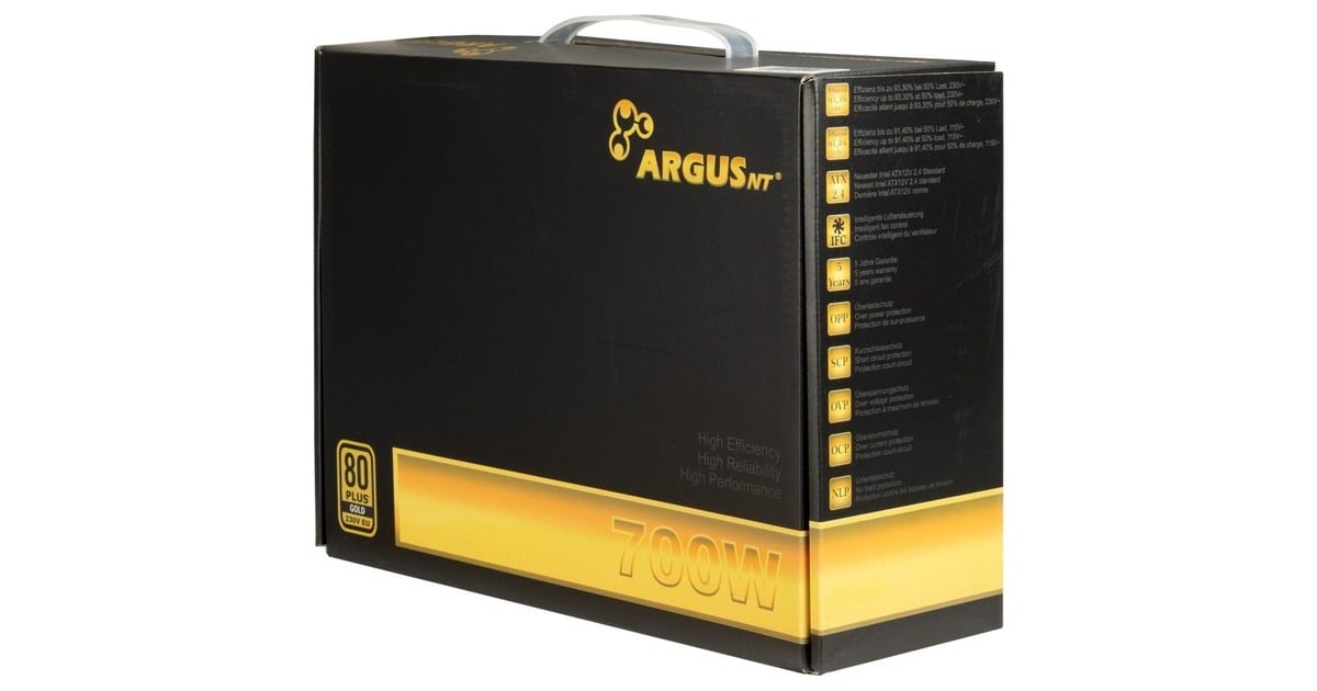 Inter-Tech Argus GPS-700 700W, PC-Netzteil schwarz, 700 Watt Outlet