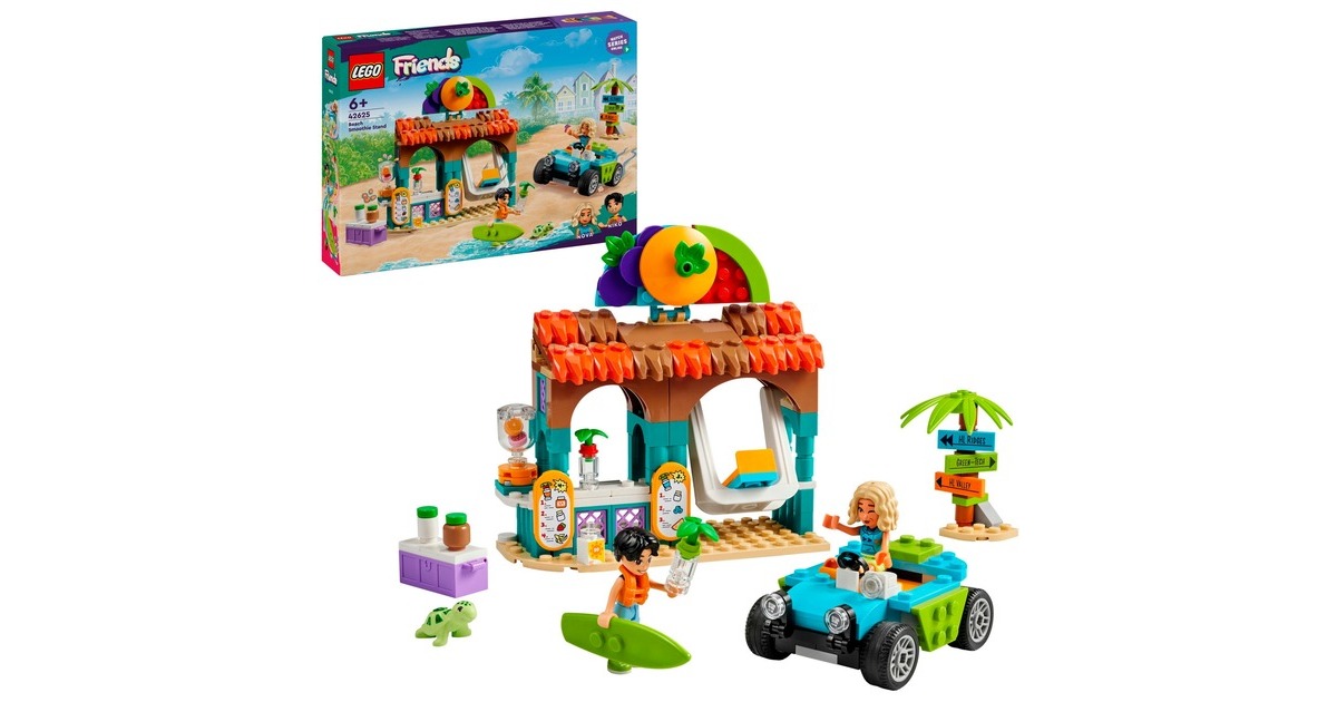 LEGO 42625 Friends Smoothie-Stand am Strand, Konstruktionsspielzeug