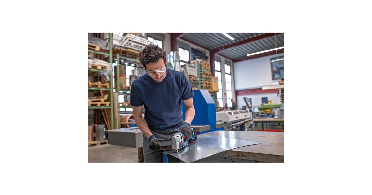 Bosch Professional Akku-Blechschere GSC 18V-16 E Professional, 18Volt blau/schwarz, 2x Akku ...