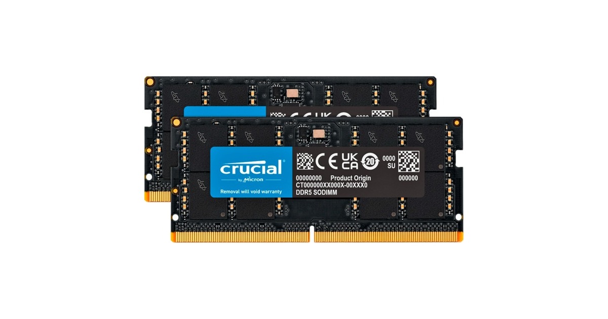 Crucial SO-DIMM 64 GB DDR5-5600 (2x 32 GB) Dual-Kit, Arbeitsspeicher ...