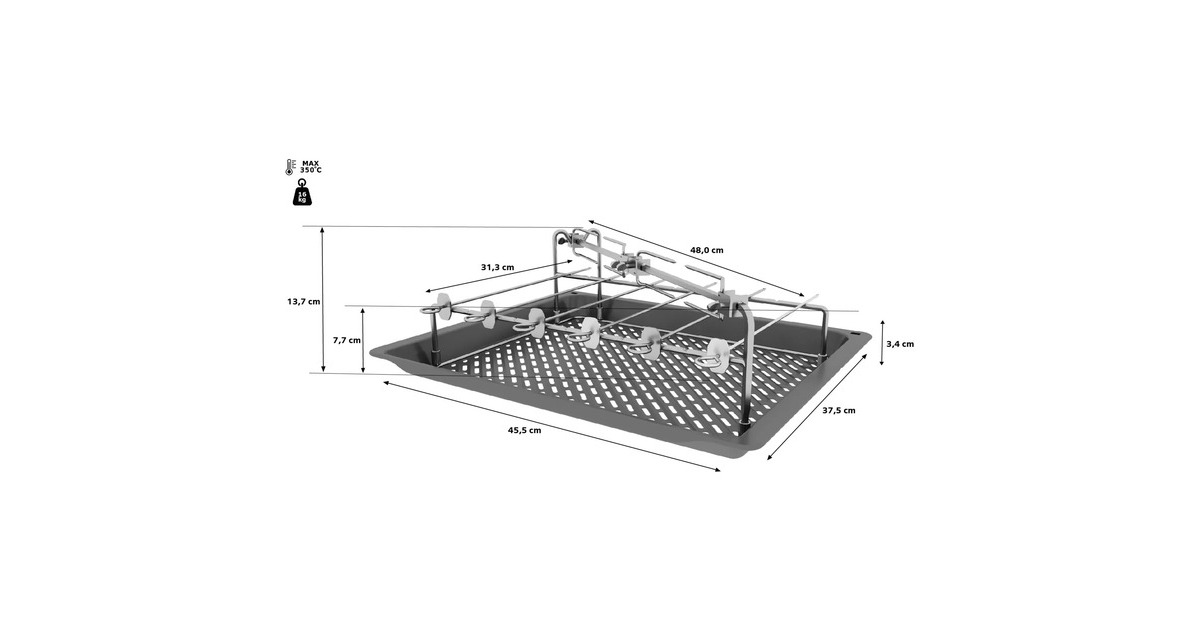 Neff Air Fry Grill-Set Z11CG10X1, Backblech anthrazit, emailliert