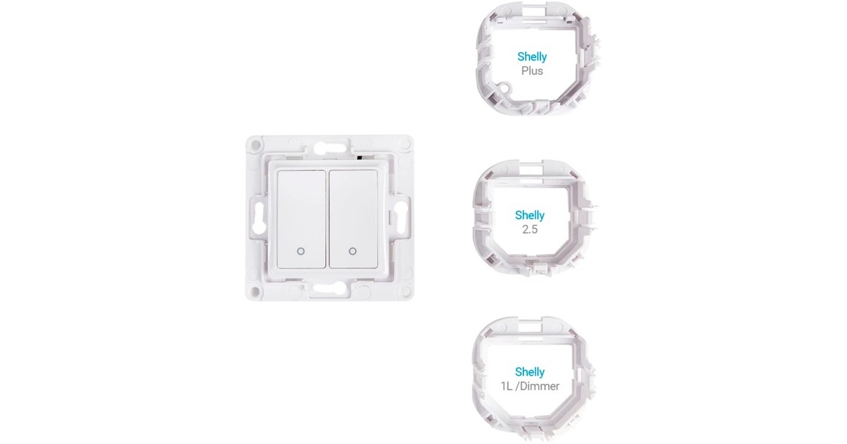 Shelly Wall Switch 2, Taster weiß