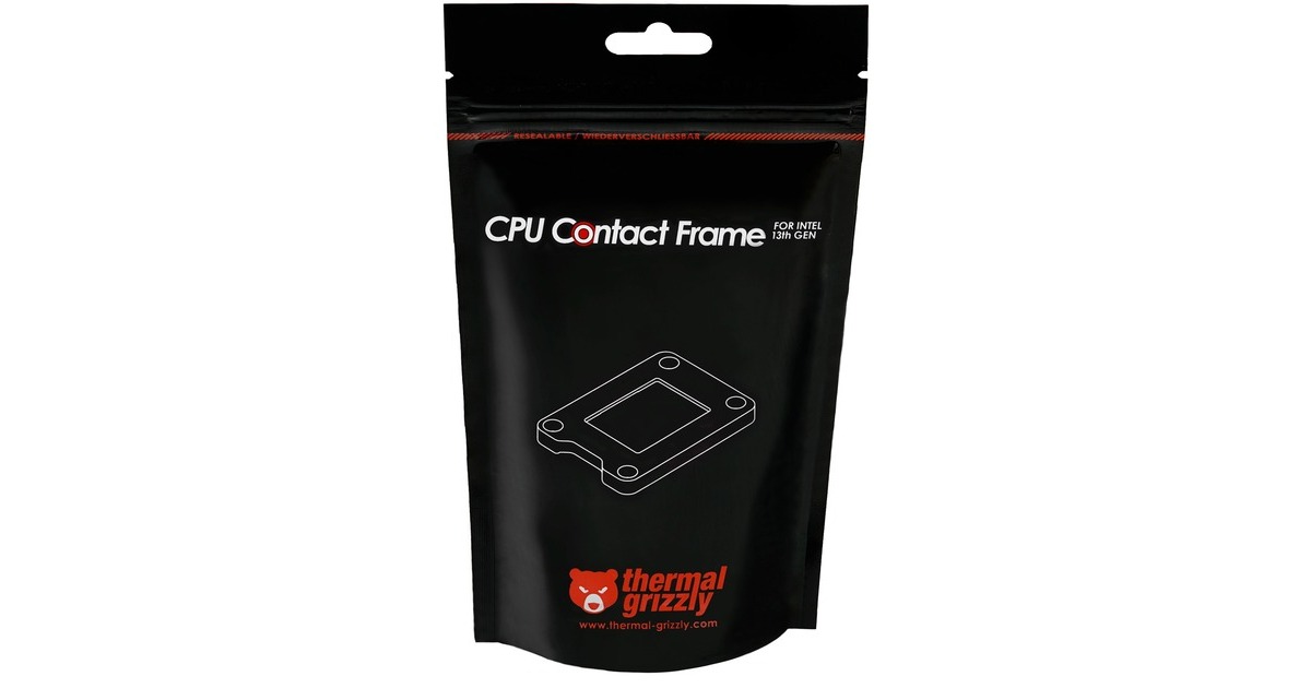 Thermal Grizzly CPU Contact Frame 13th/14th Gen CPU, Halterung schwarz ...