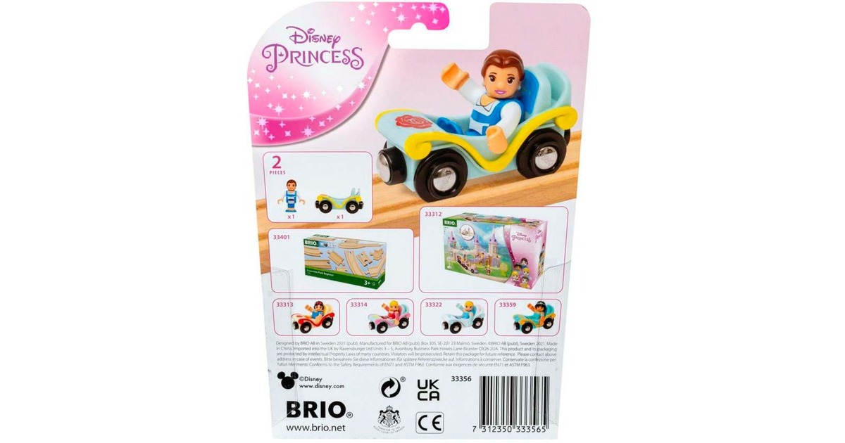 BRIO Disney Princess Belle mit Waggon, Spielfahrzeug