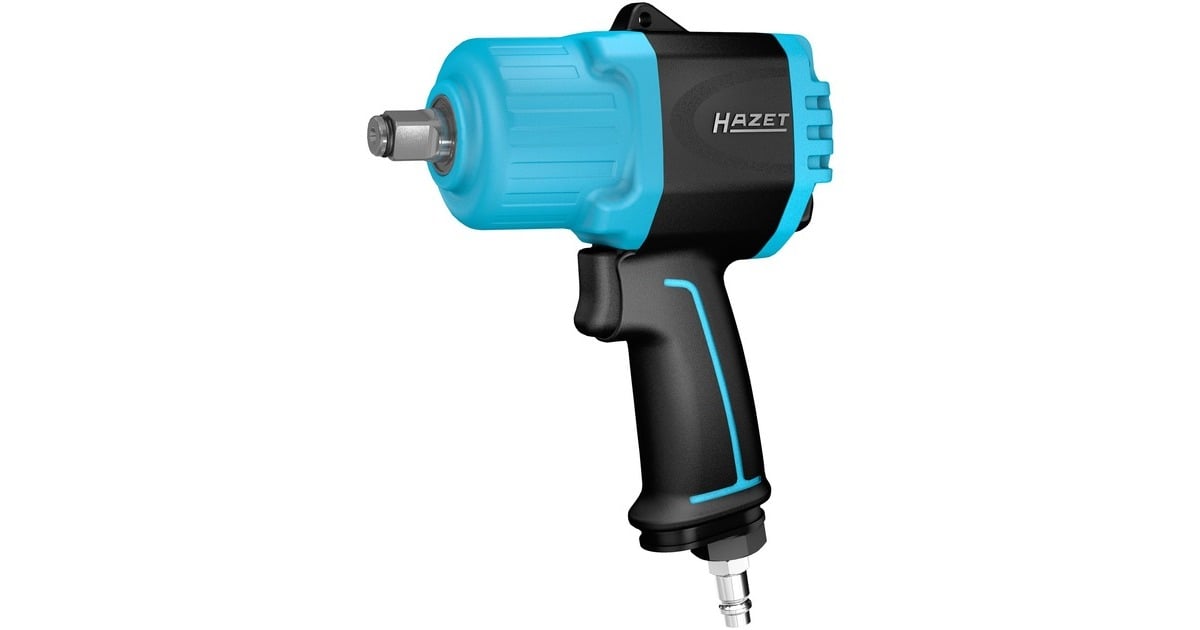 Hazet Twin Turbo Schlagschrauber 9012TT, 1/2" schwarz/blau, Lösemoment 2.200 Nm