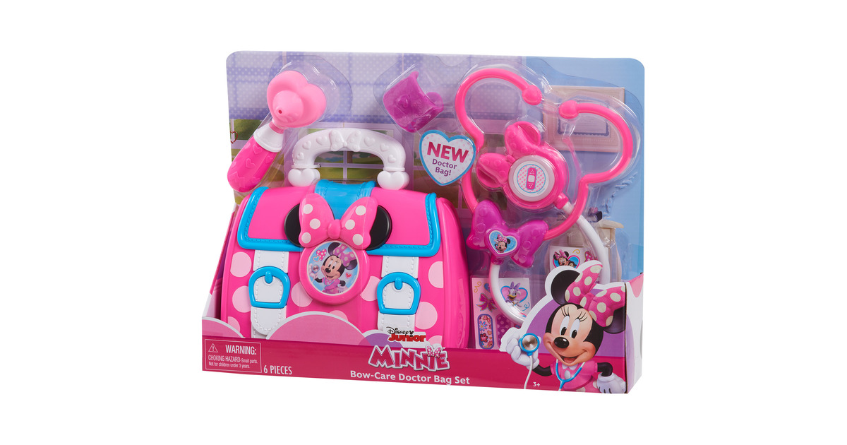 Just Play Disney Junior Minnie Mouse Bow-Care Doctor Bag Set ...