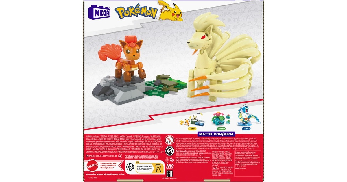 Mattel MEGA Pokémon Vulpix Evolutionsset, Konstruktionsspielzeug mit 2 ...
